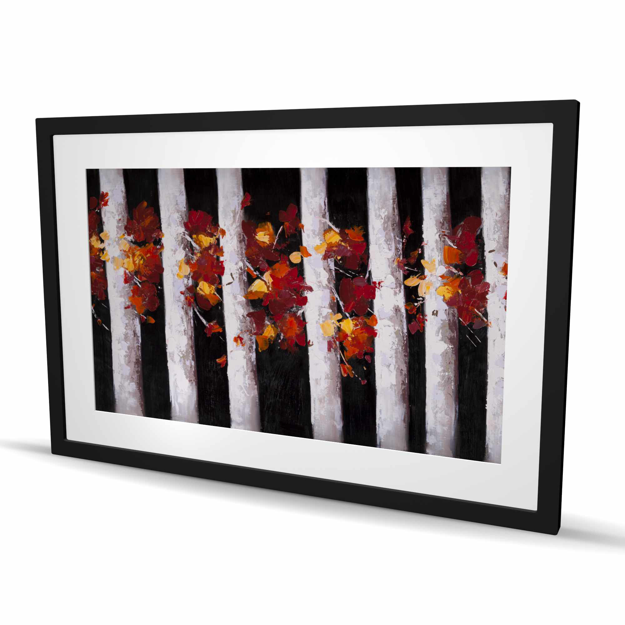 Lark Manor™ Trees and Fall Leaves - Framed Matted Print for Home Decor ...