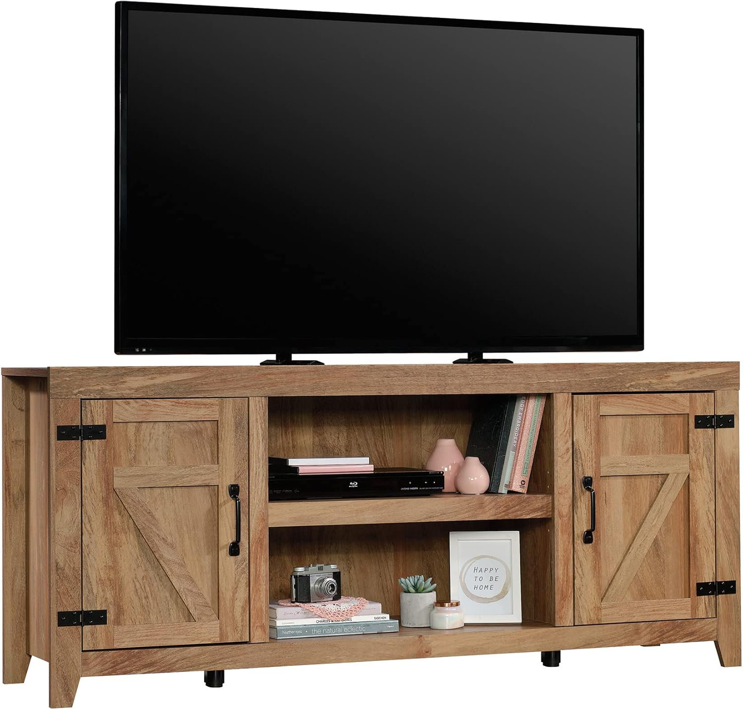 Orren Ellis Modern Entertainment Credenza With Adjustable Shelves And ...