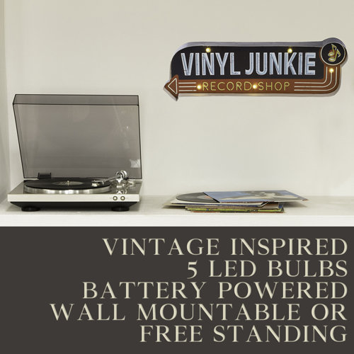 Williston Forge 7'' Music Themed Marquee Sign & Reviews | Wayfair