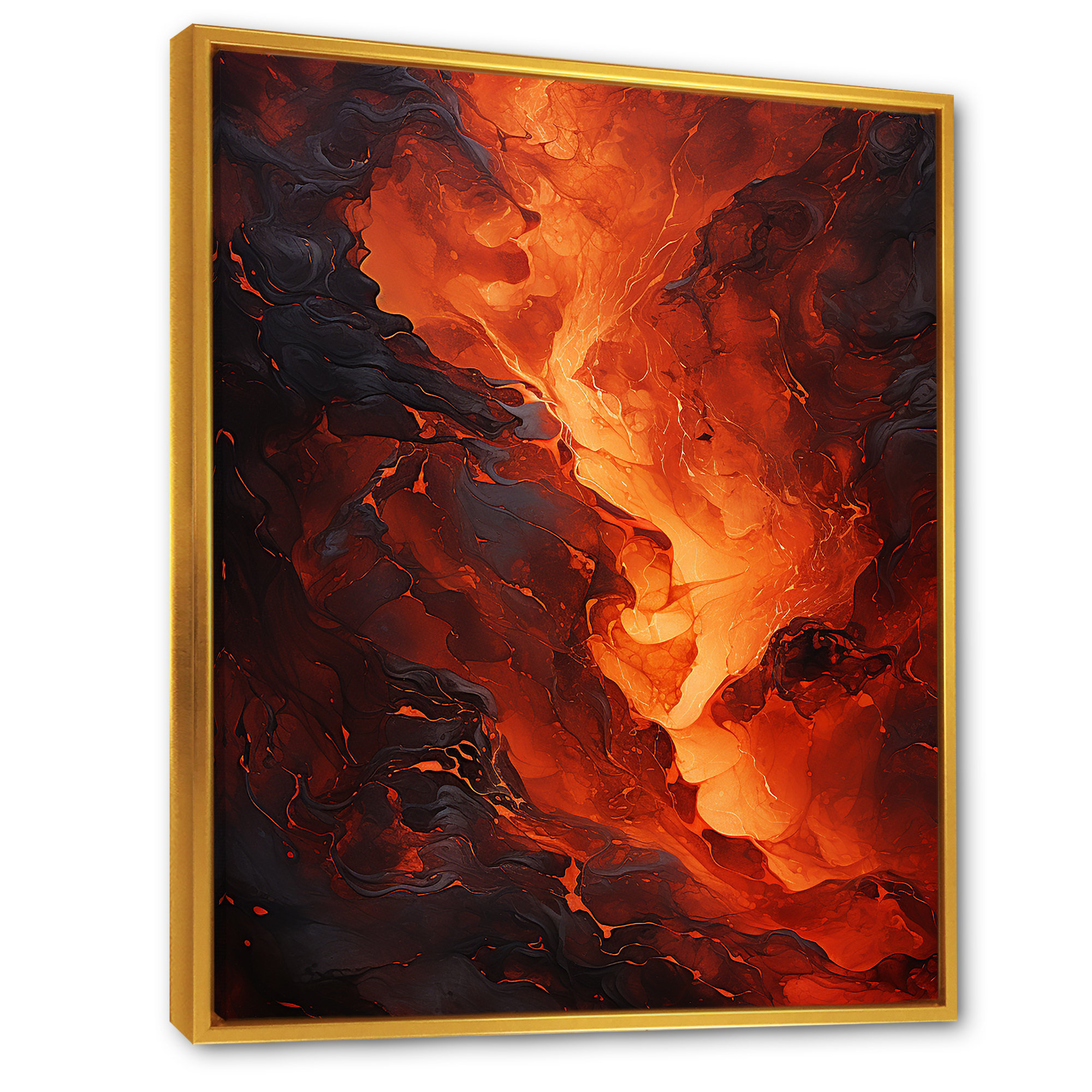 Wrought Studio Molten Muse Fiery Flame II - Abstract Wall Art Living ...