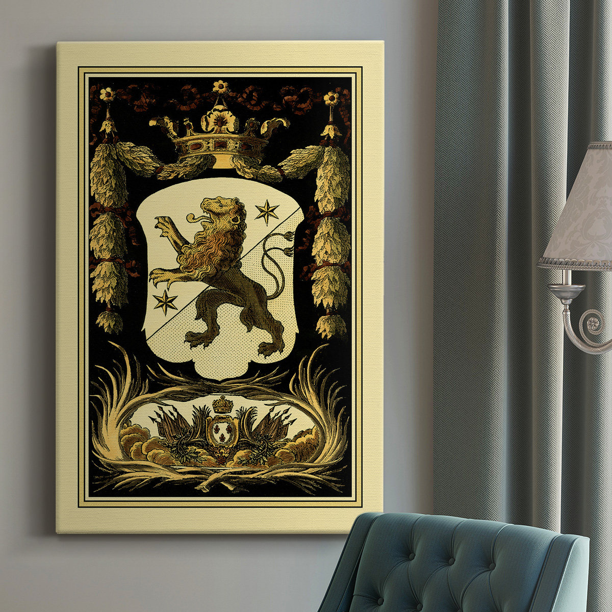 Trinx Family Crest III - Wrapped Canvas Painting | Wayfair