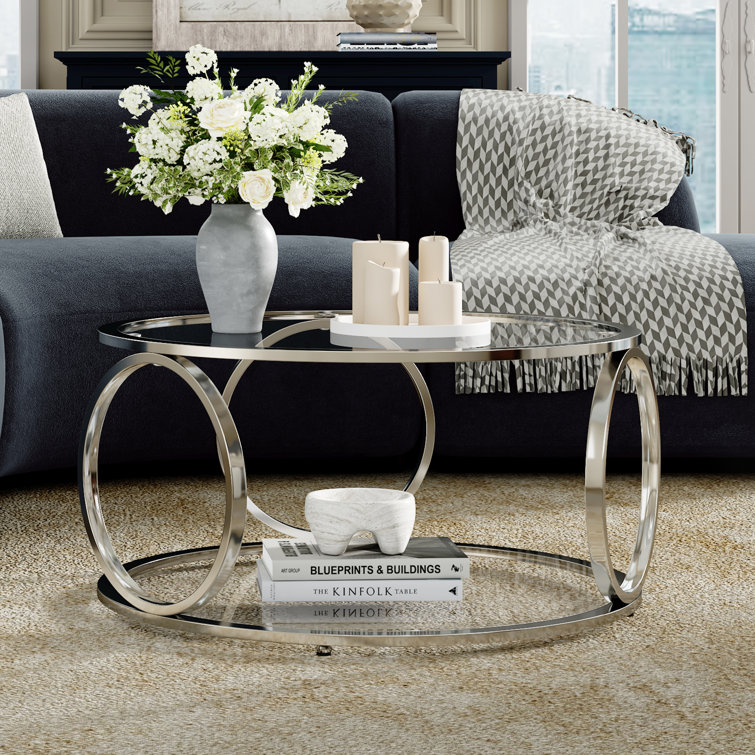 Wrought Studio Martee Glass Top 2 Piece Table Set & Reviews | Wayfair