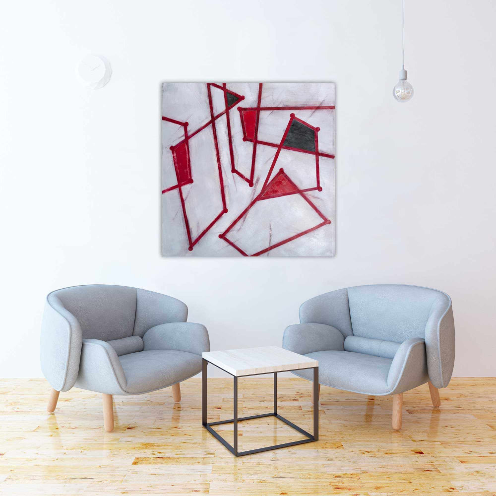 Begin Edition International Inc. Red Outlines Shapes - Contemporary ...