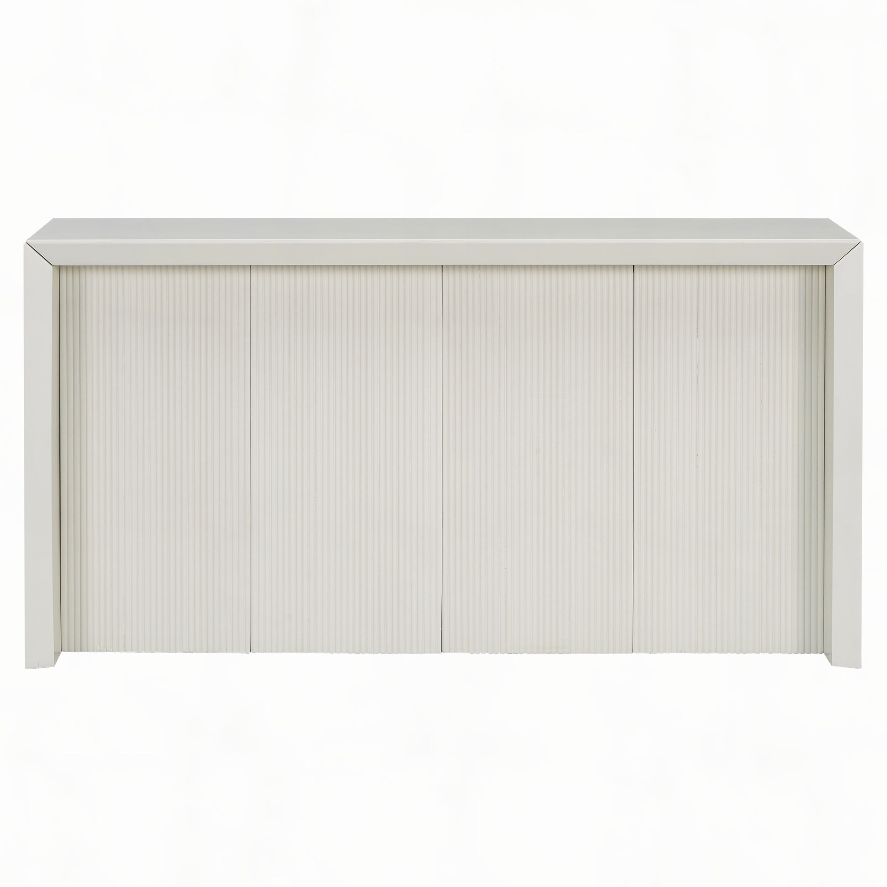 Latitude Run® Acacia Wood Veneer Simple Entryway Table with Wavy Design ...