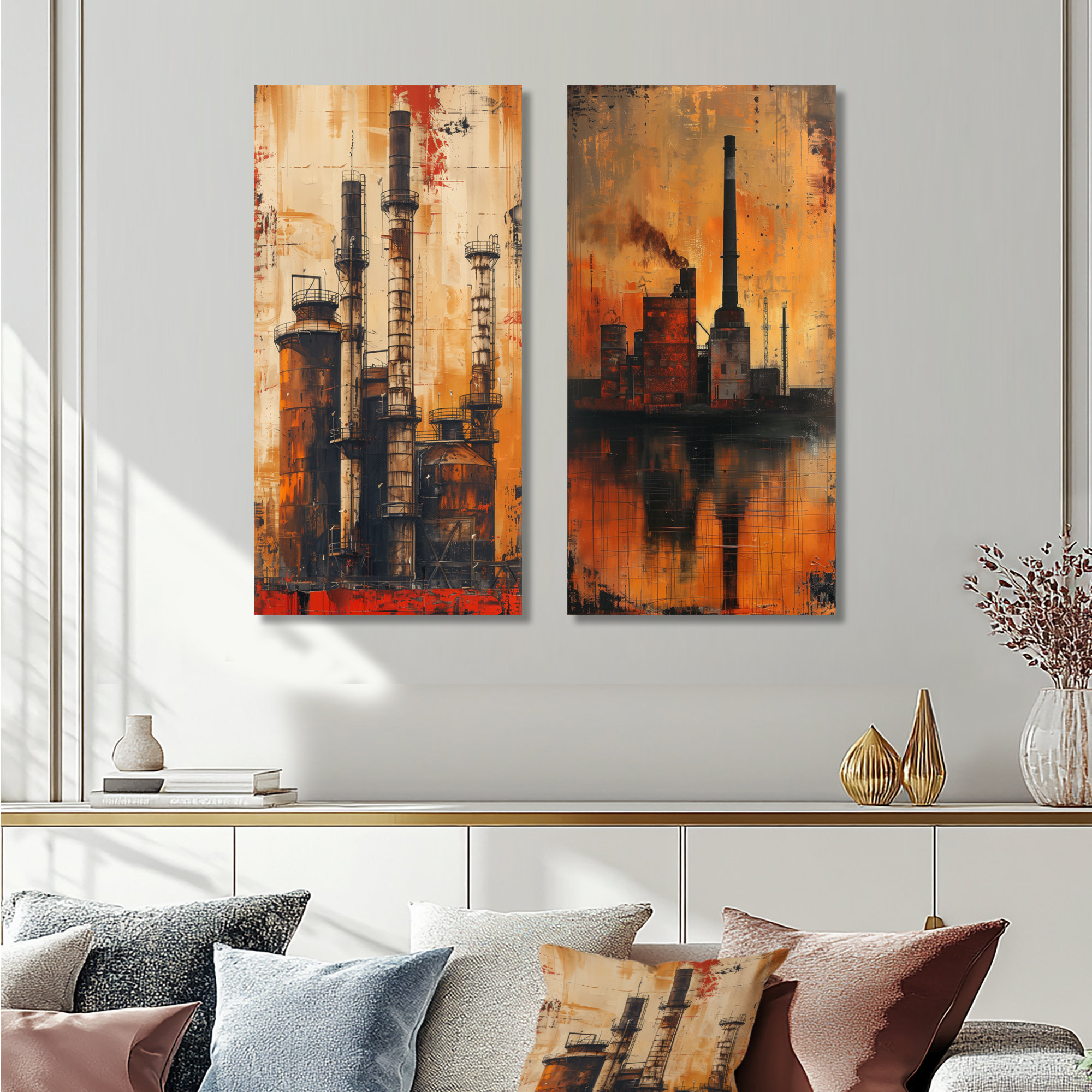 Williston Forge VIntage Industrial Factory Polution I - Factories Wall ...