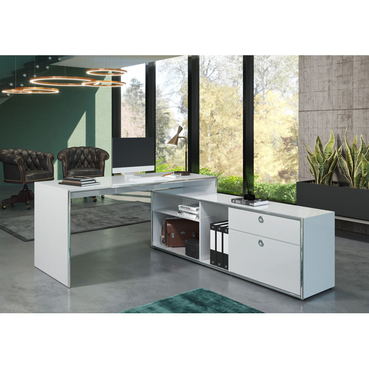 Ebern Designs Hannakaisa 160Cm W Rectangular Writing Desk | Wayfair.co.uk