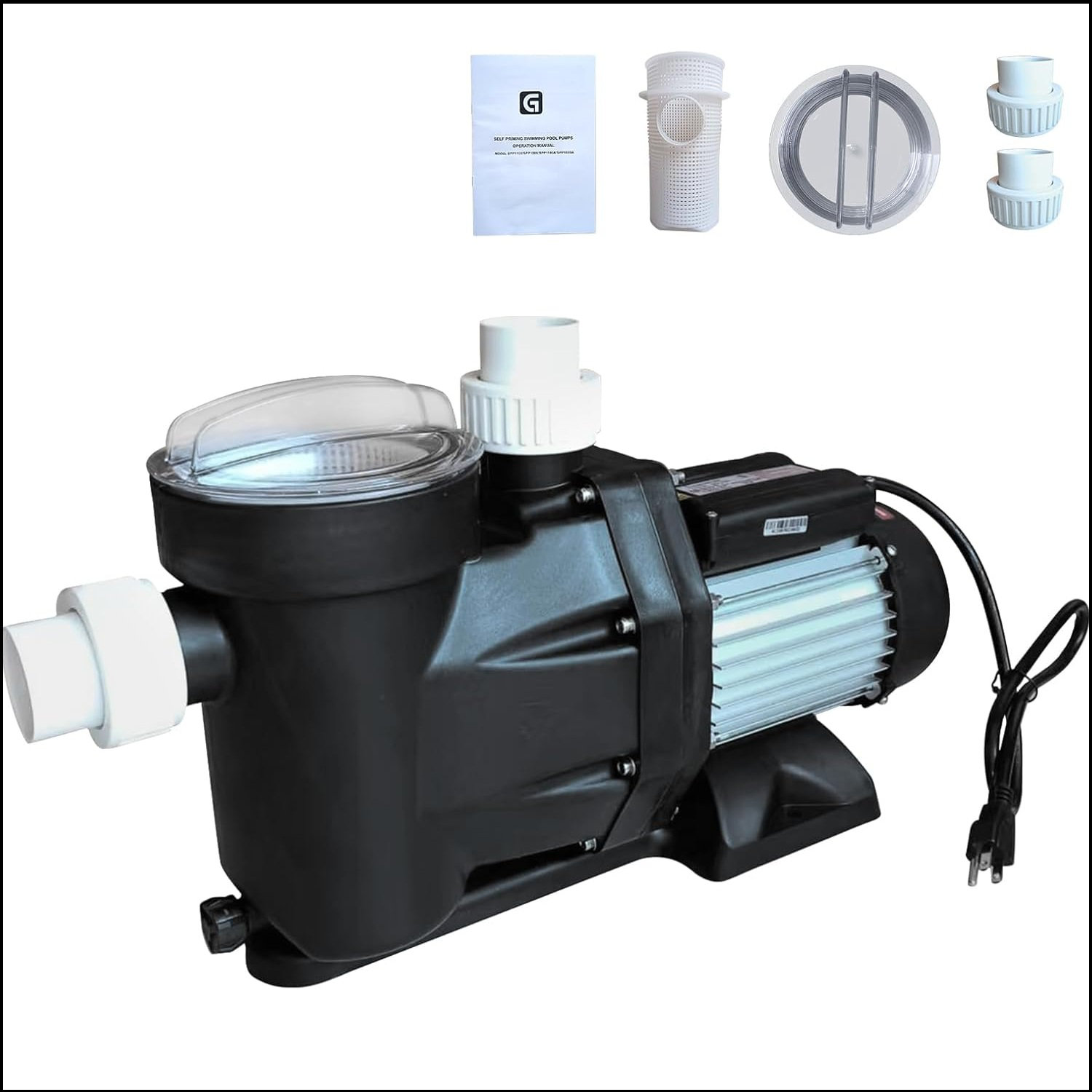 babevy 3 Hp Above/in Ground Pool Pump, 110v, 9000 Gph High-flow, 1800w ...