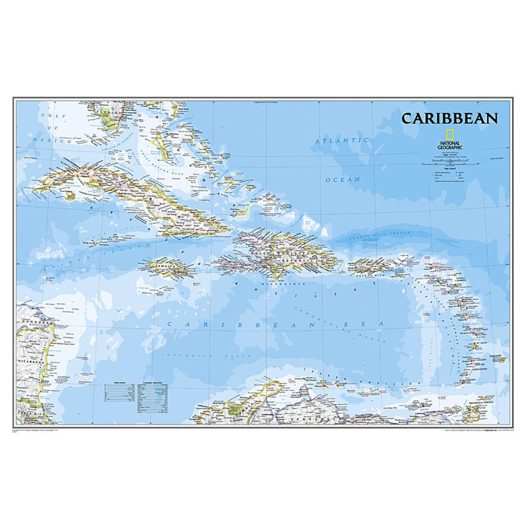 National Geographic Maps Caribbean Classic - Tubed & Reviews | Wayfair