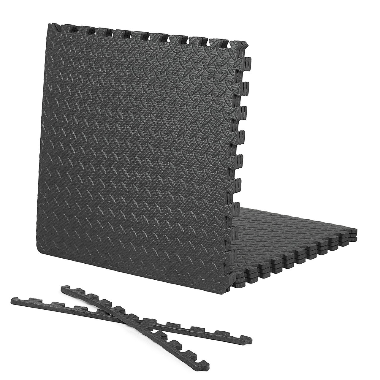 CAP Interlocking Exercise Foam Mats, 24 SQ.FT Diamond, TATAMI, T ...
