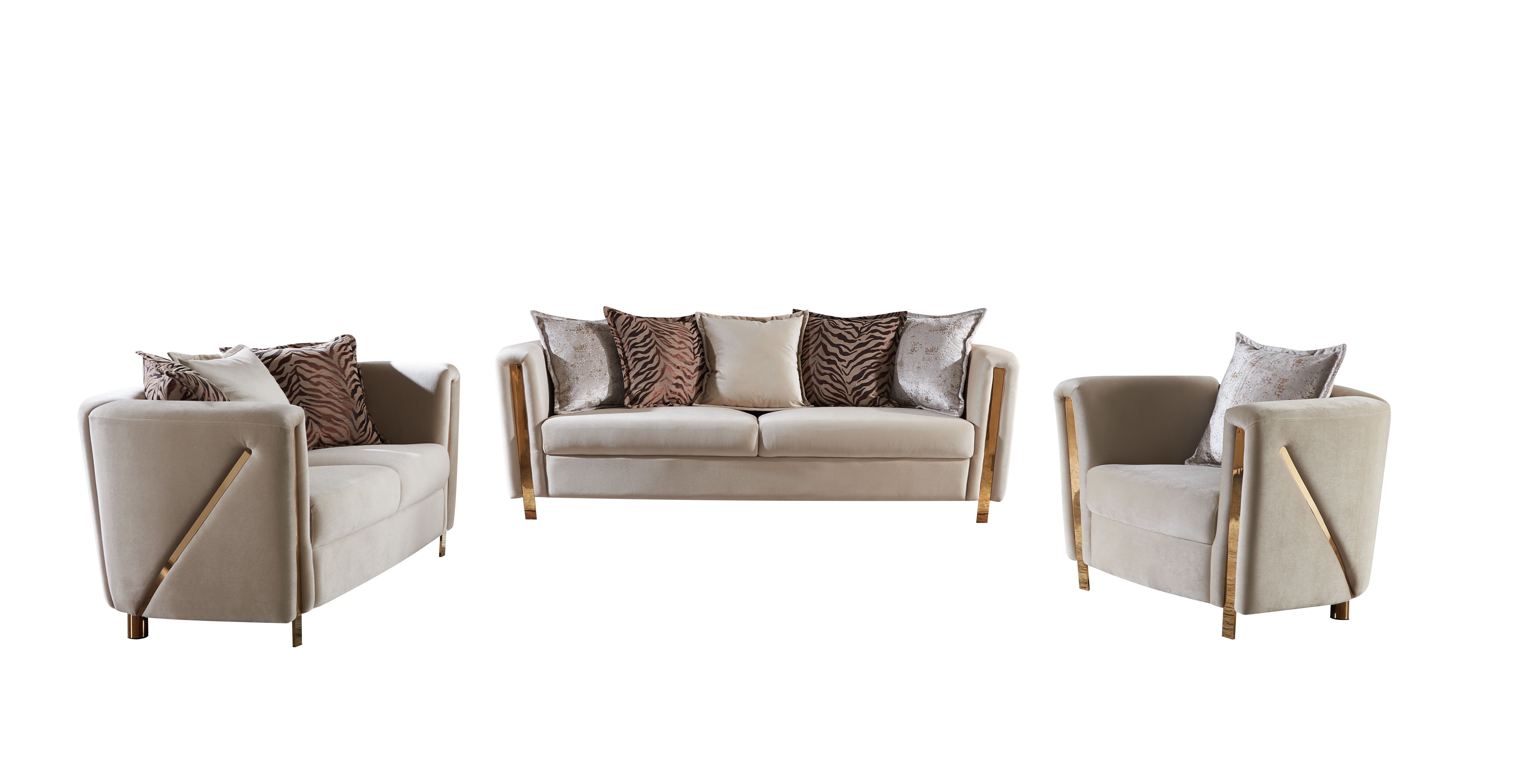 Everly Quinn Nahri 3 - Piece Velvet Living Room Set | Wayfair
