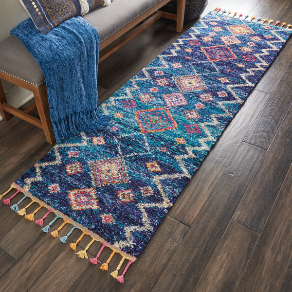 Dakota Fields Arturas Performance Blue/Purple Rug | Wayfair