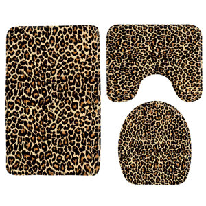 East Urban Home Savanna Comfort: Leopard Print Memory Foam Bath Rug Set ...
