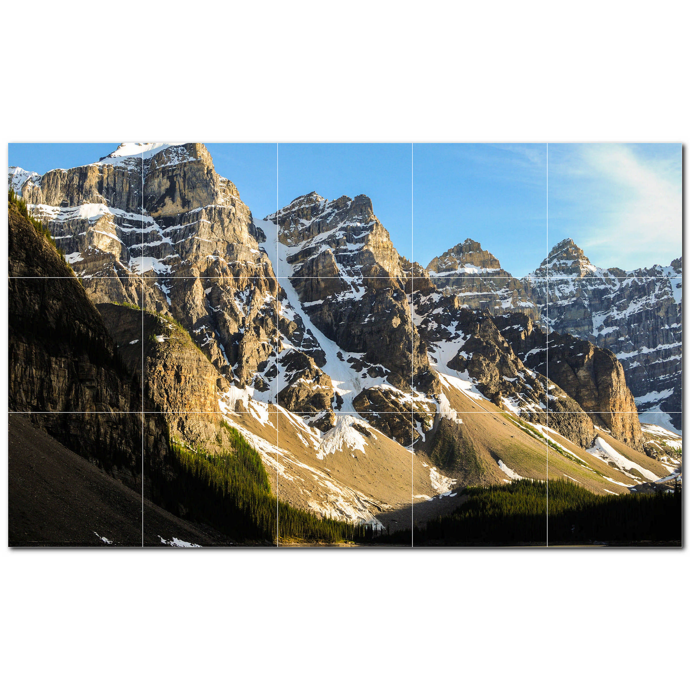Picture-Tiles.com Mountains Photo 12'' x 12'' Satin Ceramic Decorative ...