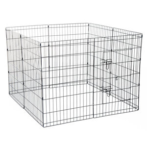 Archie & Oscar Chalk 61cm 8 Panel Indoor/Outdoor Metal Pet Pen ...