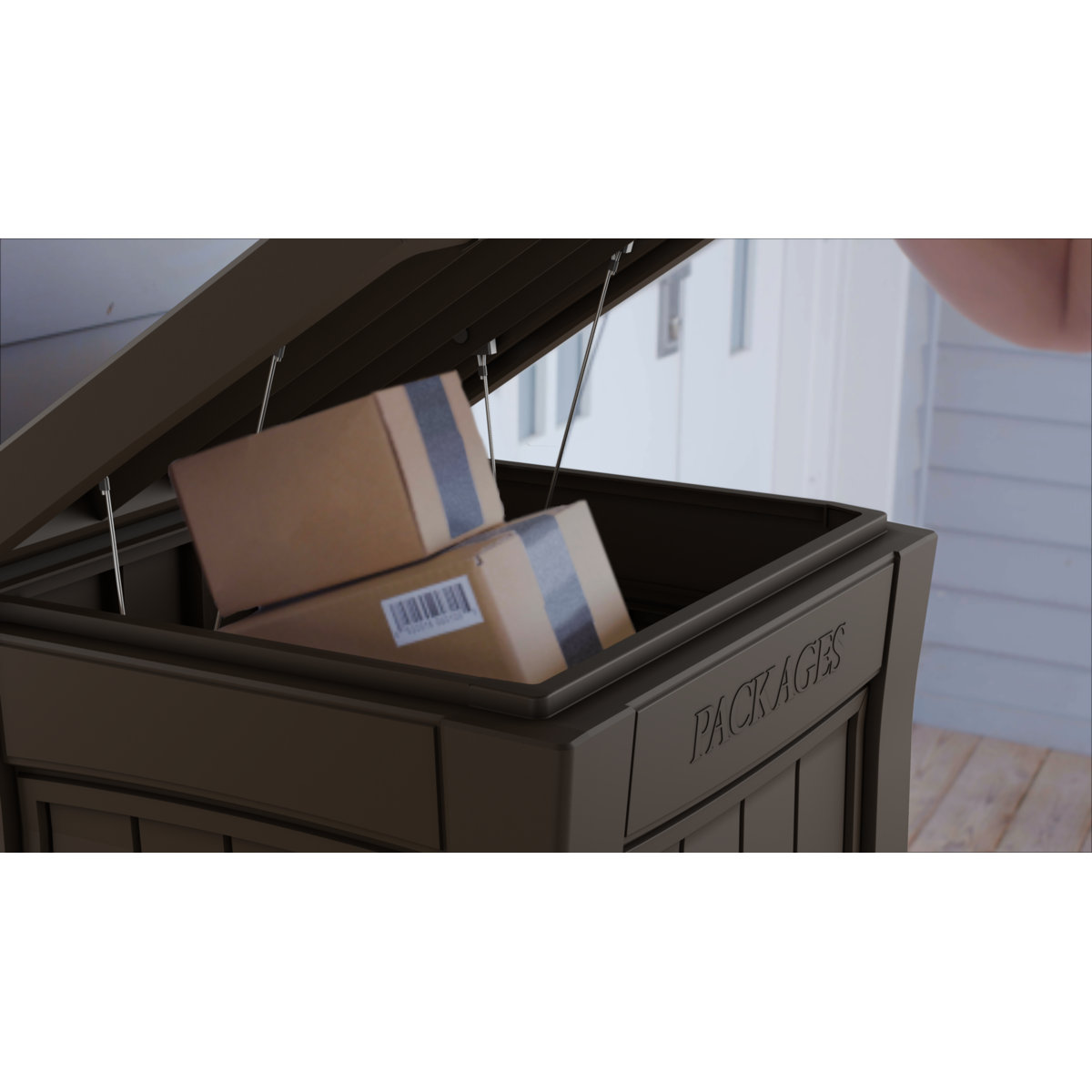 Keter Secure Outdoor Package Delivery Lockable Box For Porch Or Office ...