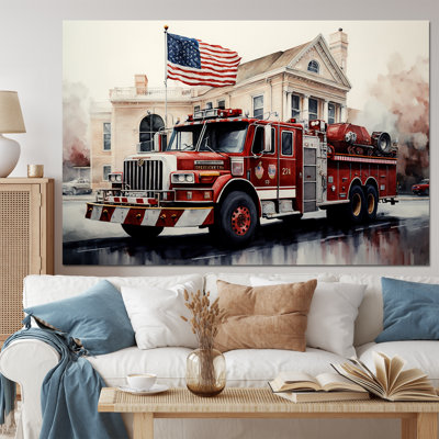 fire engine wall art