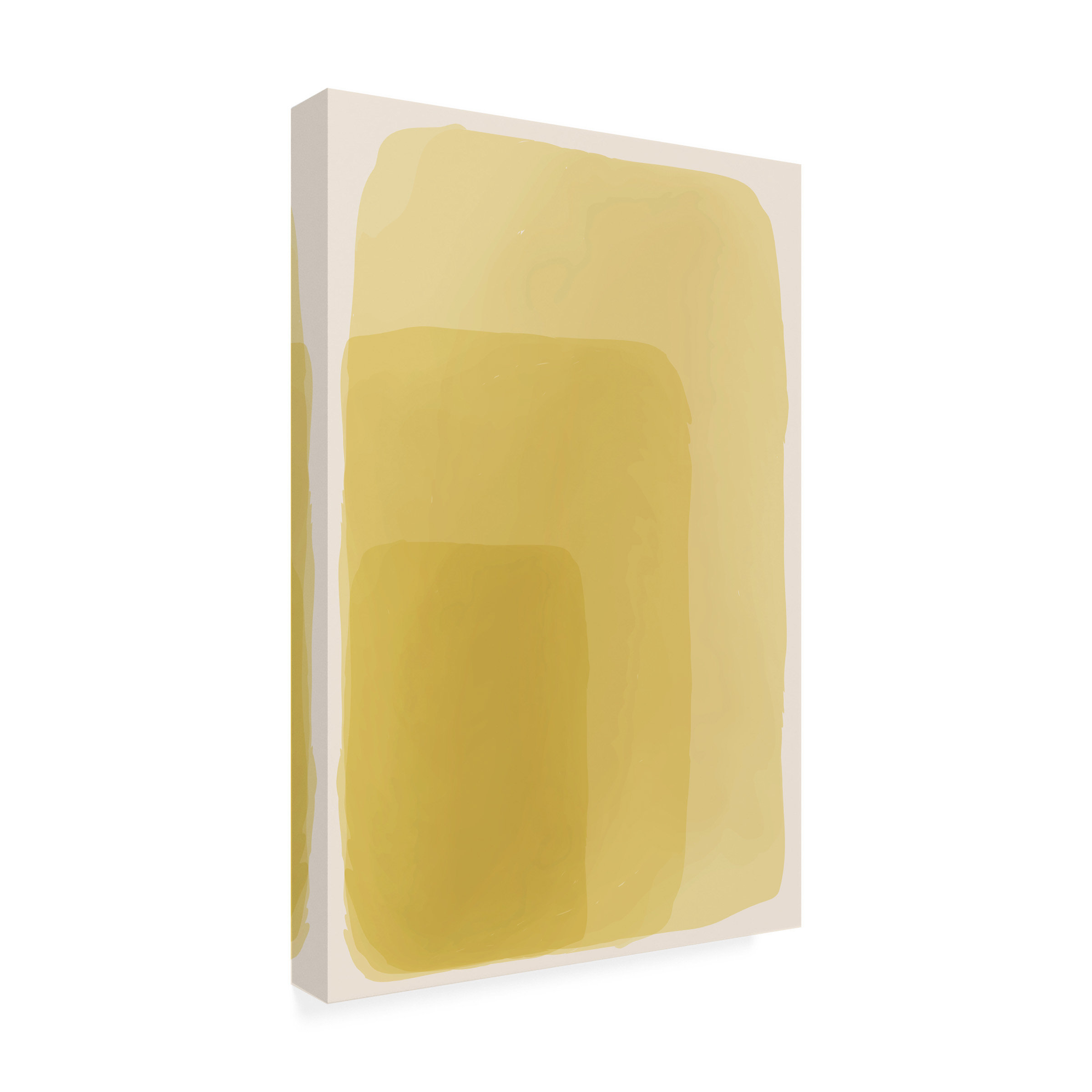 Wrought Studio™ Jay Stanley Yellow Watercolor Shapes 2 On Canvas Print ...