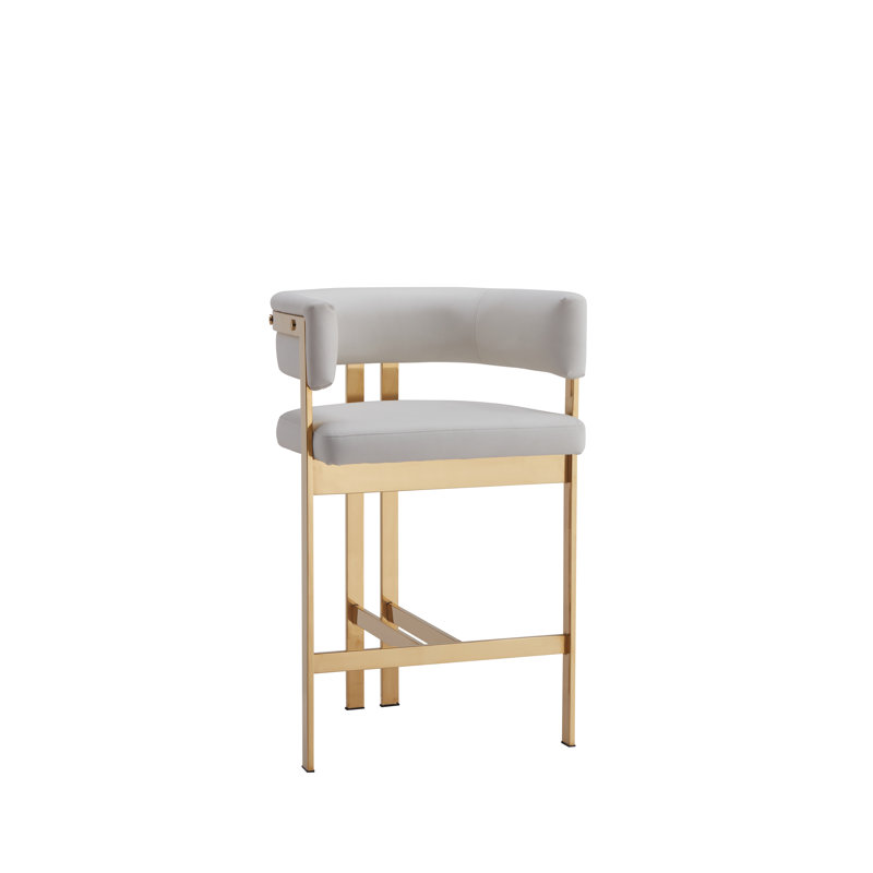 Infinity Luxury counter height bar stools with Modern Faux Leather for ...