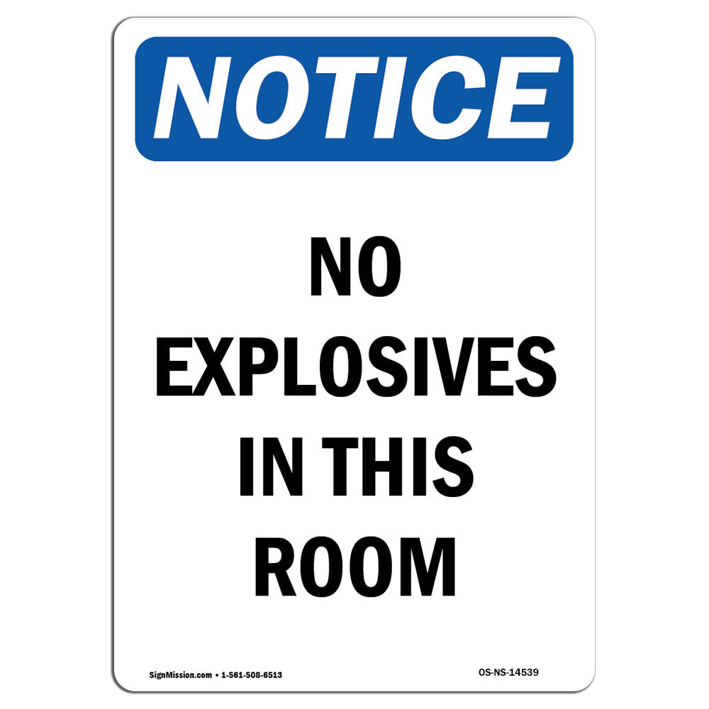 SignMission No Explosives in This Room Sign | Wayfair
