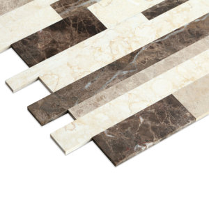Speed tiles 7.8'' W x 1.26'' L Natural Stone Peel and Stick Mosaic Tile ...
