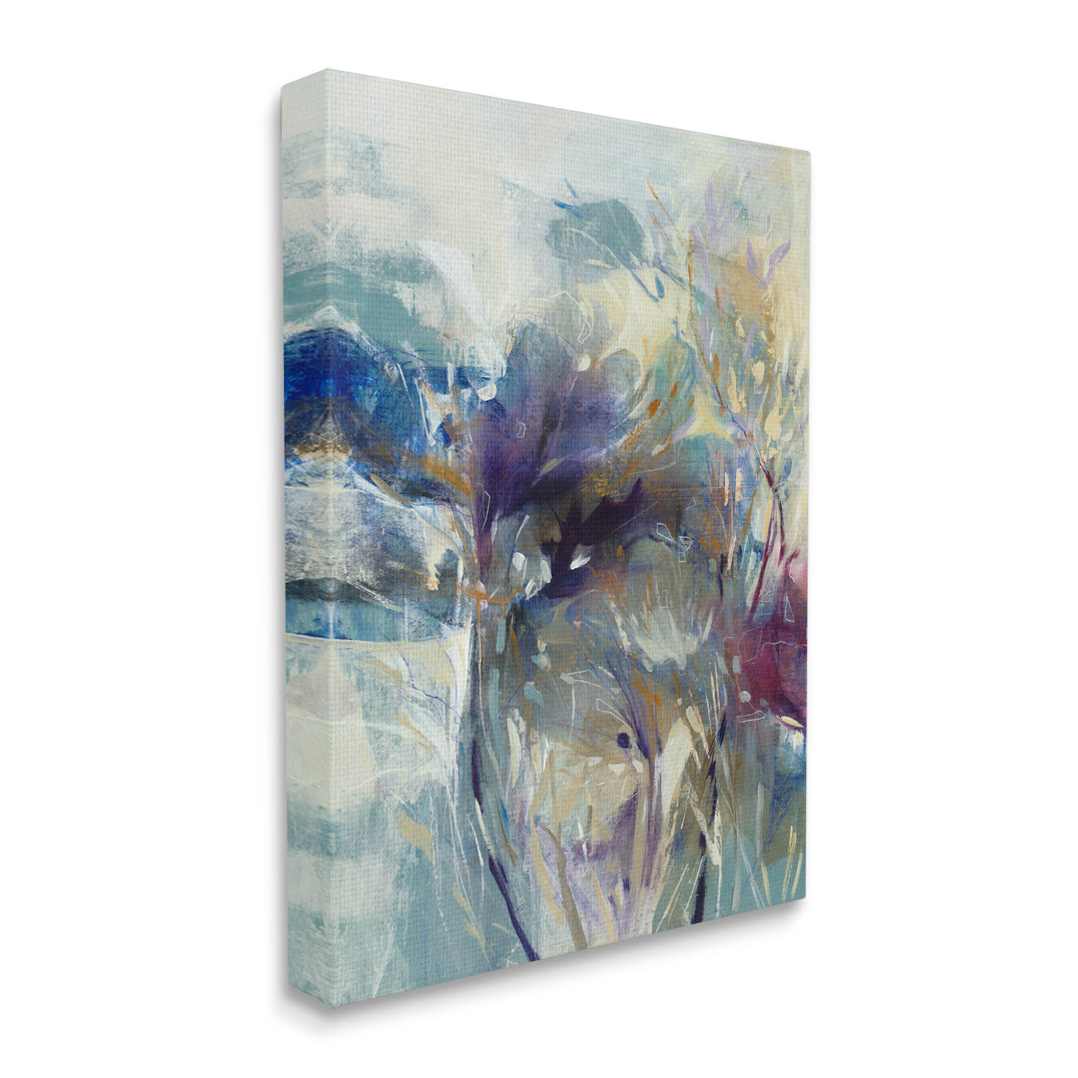 Stupell Industries Abstract Layered Botanical Arrangement Canvas Wall ...