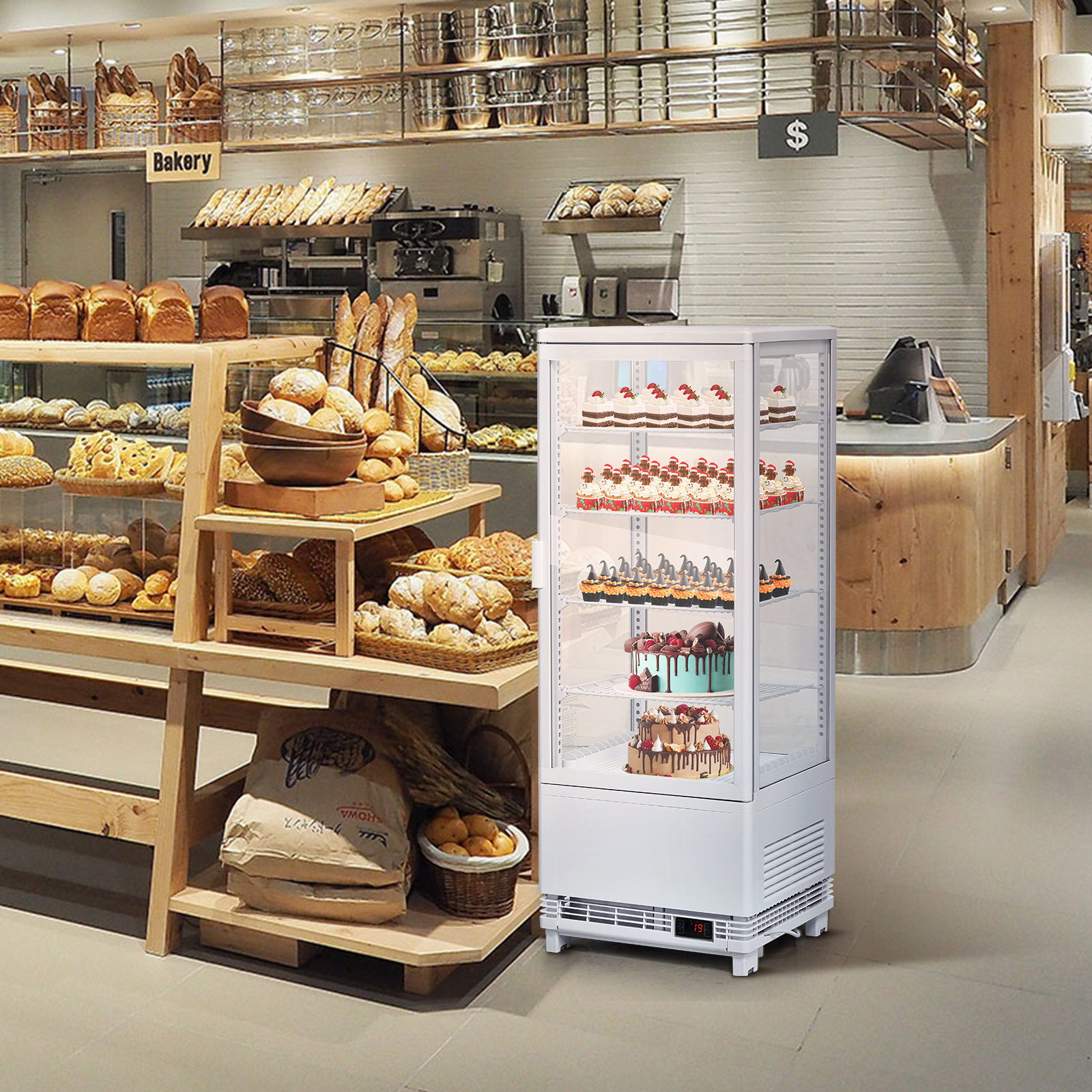 Yesurprise Commercial Refrigerator Display Case,Display Fridge Single ...