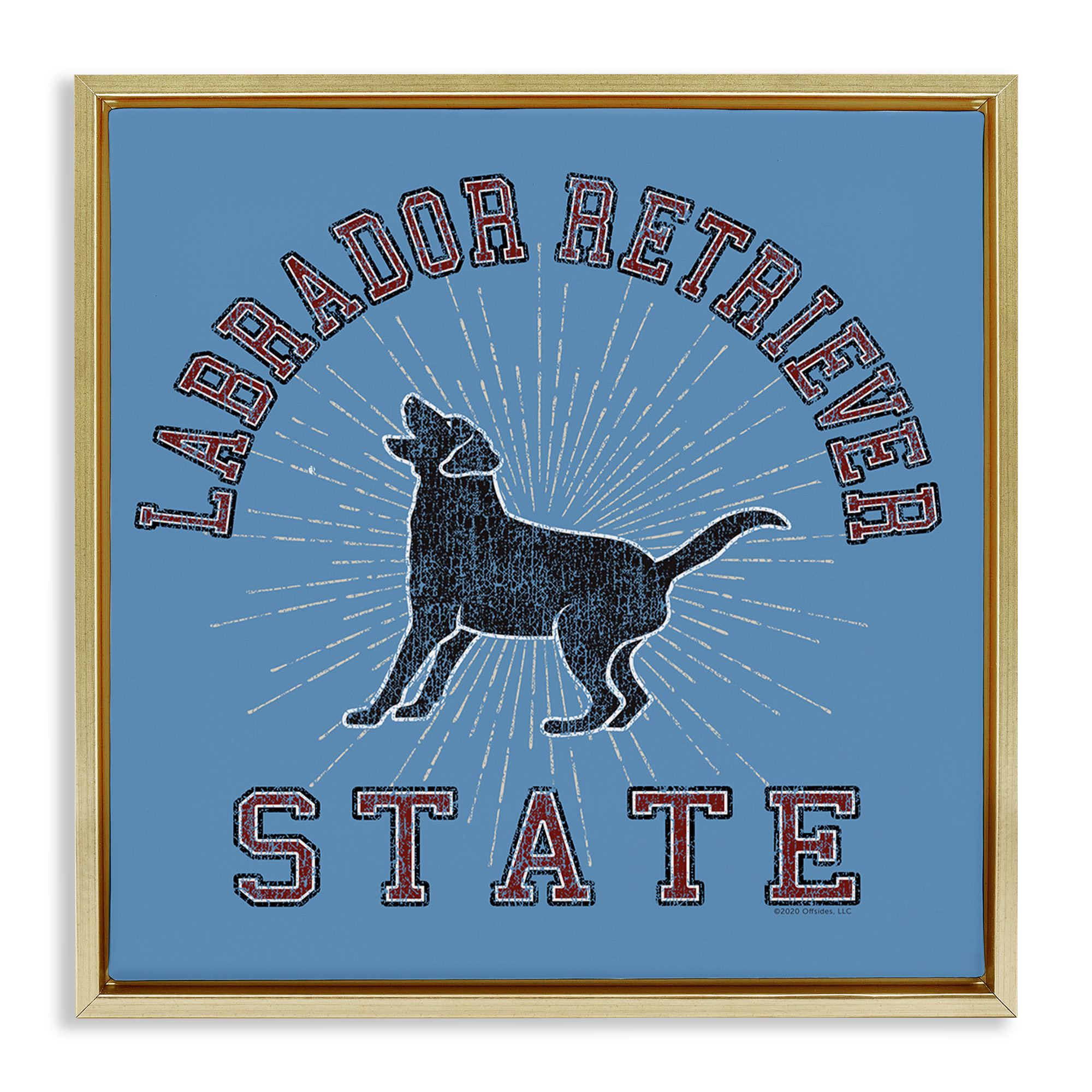 Winston Porter Varsity Labrador State Floater Canvas Wall Art by Spirit ...