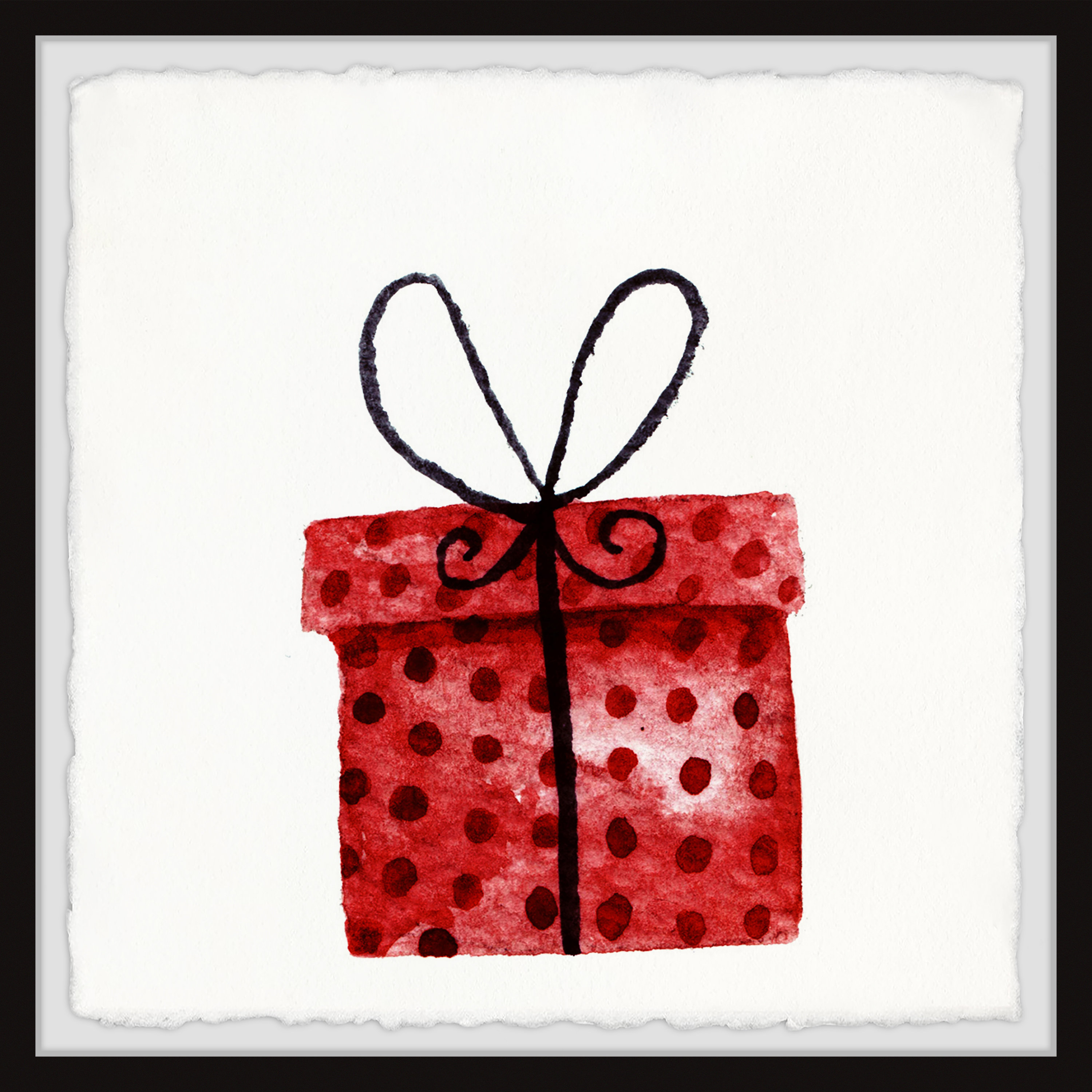 Marmont Hill Red Gift Boxes Diptych B - 18X18 | Wayfair