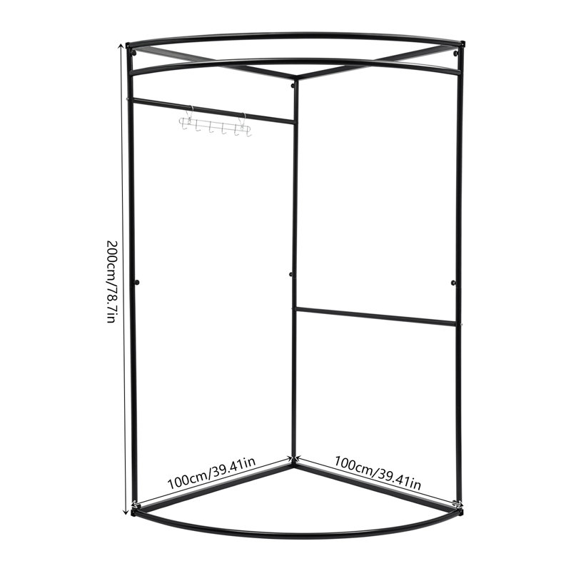 17 Stories 78.74Inch Tall Fitting Room With Curtain Dressing Room For ...