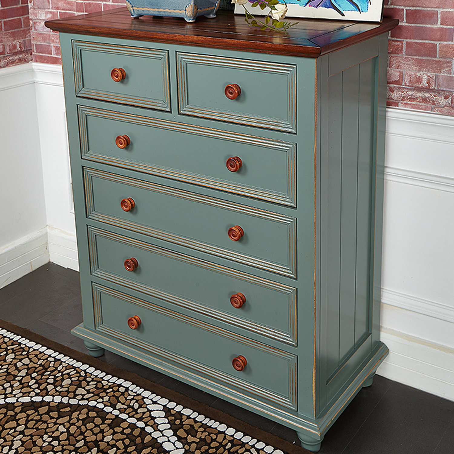 Vivid Space Creation 6-Drawer Accent Chest - Entryway Cabinet - Wayfair ...