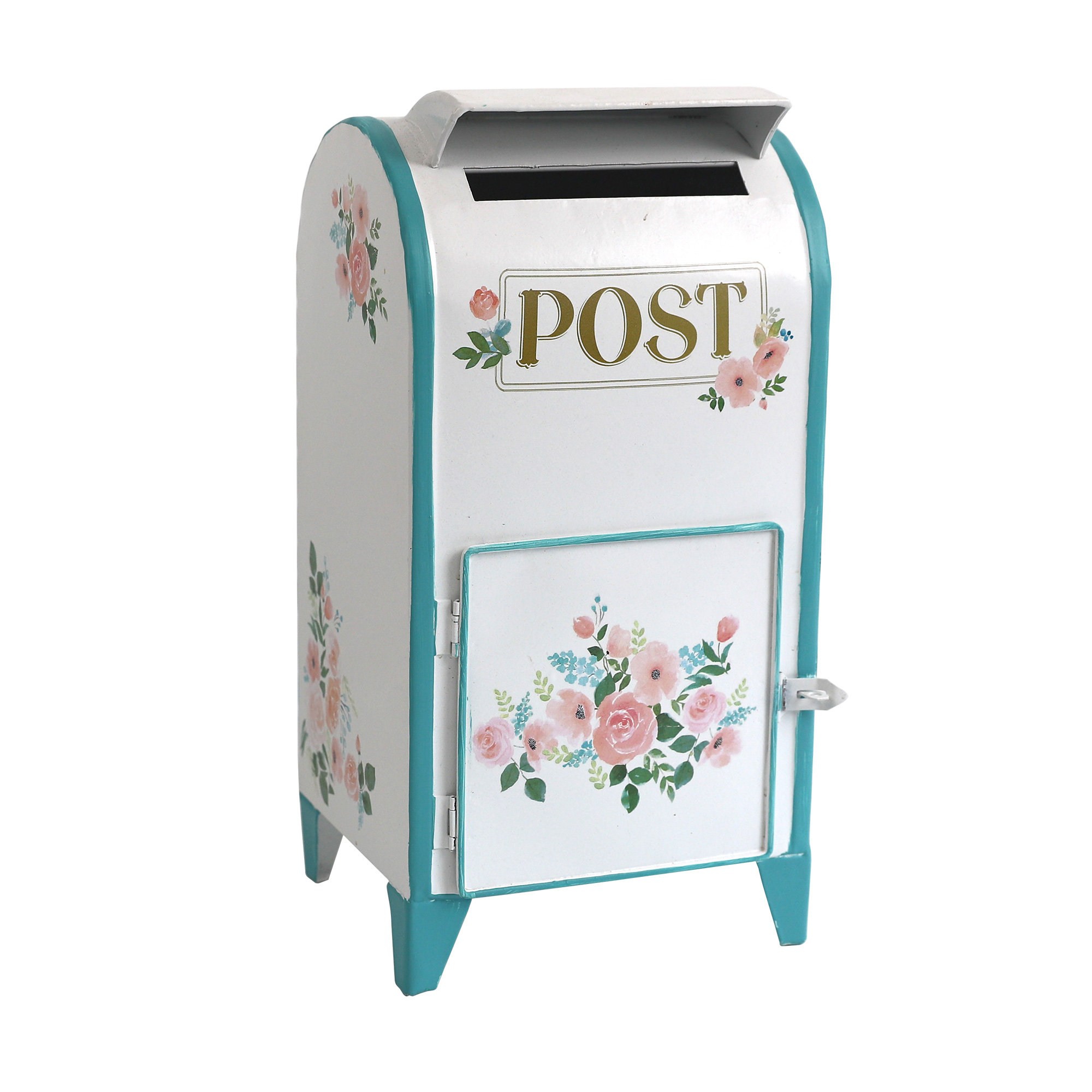 Winston Porter Farmhouse Metal Post Box Mailbox for Home Decoration ...