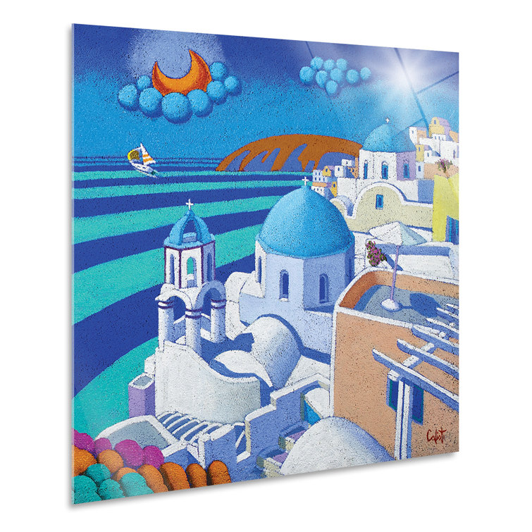 Longshore Tides Santorini by Stefano Calisti - No Frame Painting ...