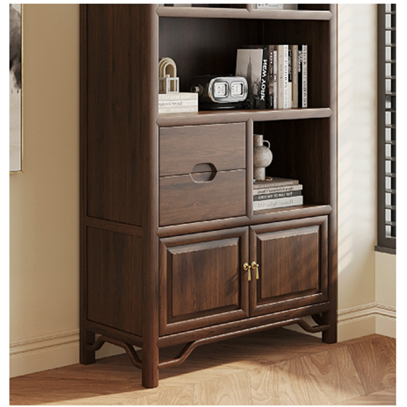 Parttlion New Chinese style solid wood bookcase | Wayfair
