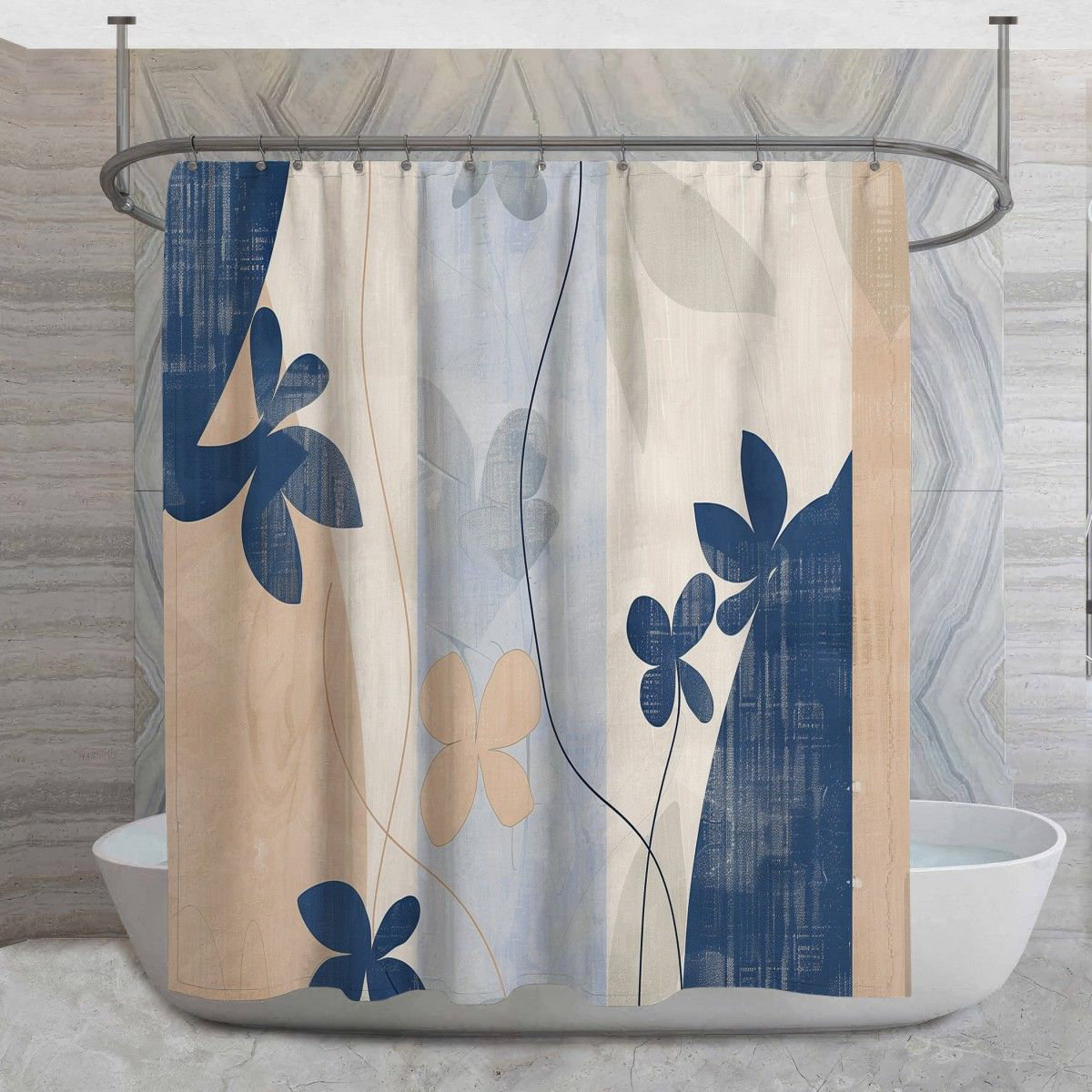 East Urban Home Cimora Floral Shower Curtain | Wayfair