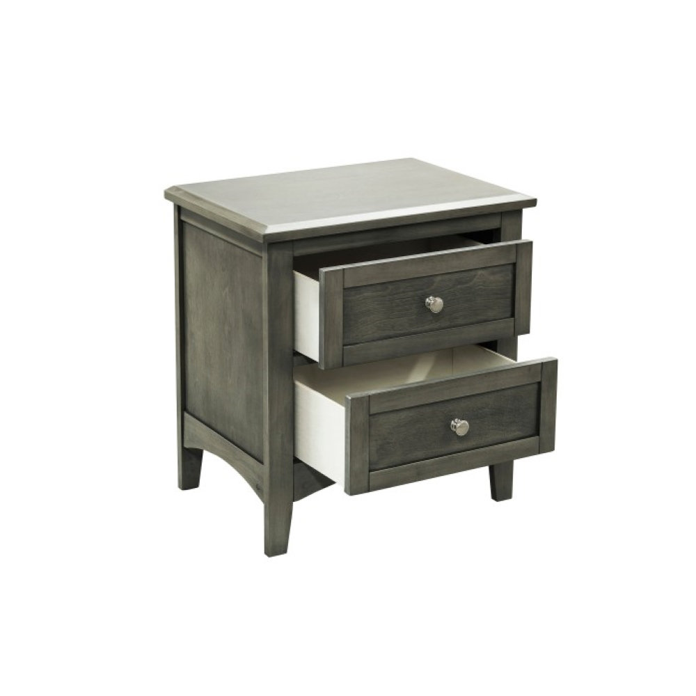 August Grove® Ashauna 2 - Drawer Nightstand in Gray & Reviews | Wayfair