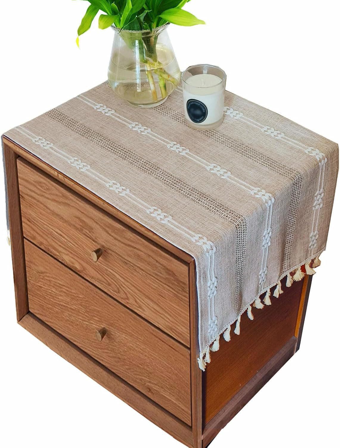 Astoria Grand Bedside Tablecloth For Nightstand Tassel Table Covers End ...