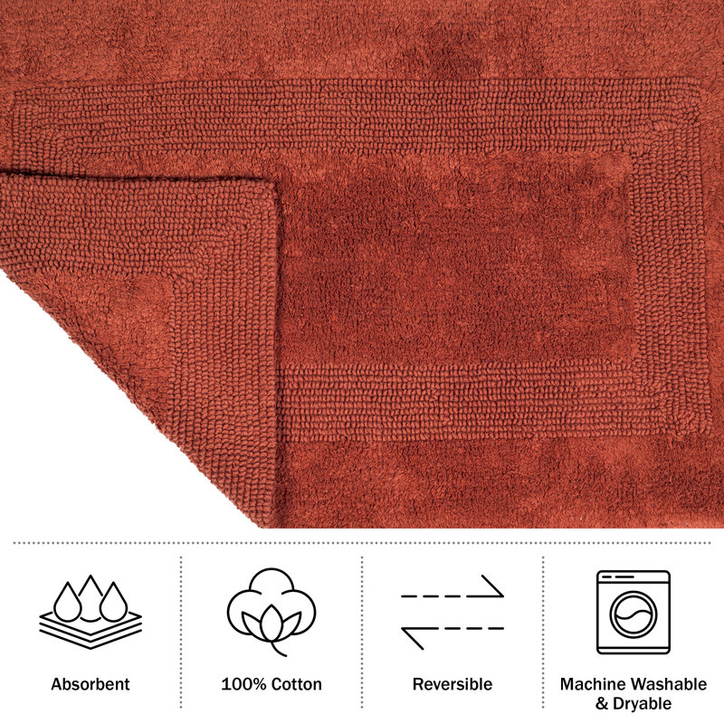 Latitude Run® Angelise 100% Cotton Reversible Bath Rug Set | Wayfair