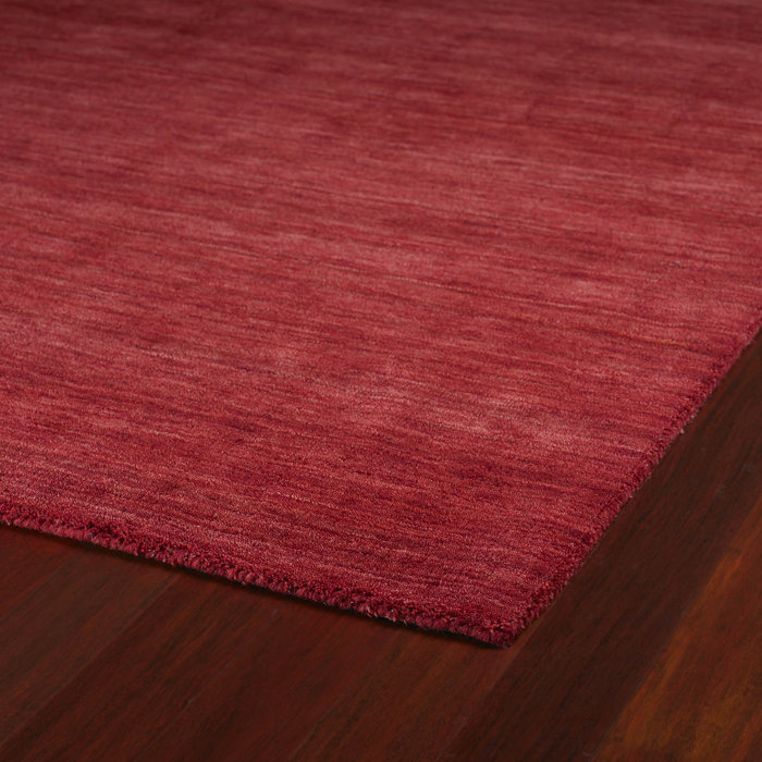 Red Barrel Studio® McCabe Handmade Wool Red Rug & Reviews | Wayfair