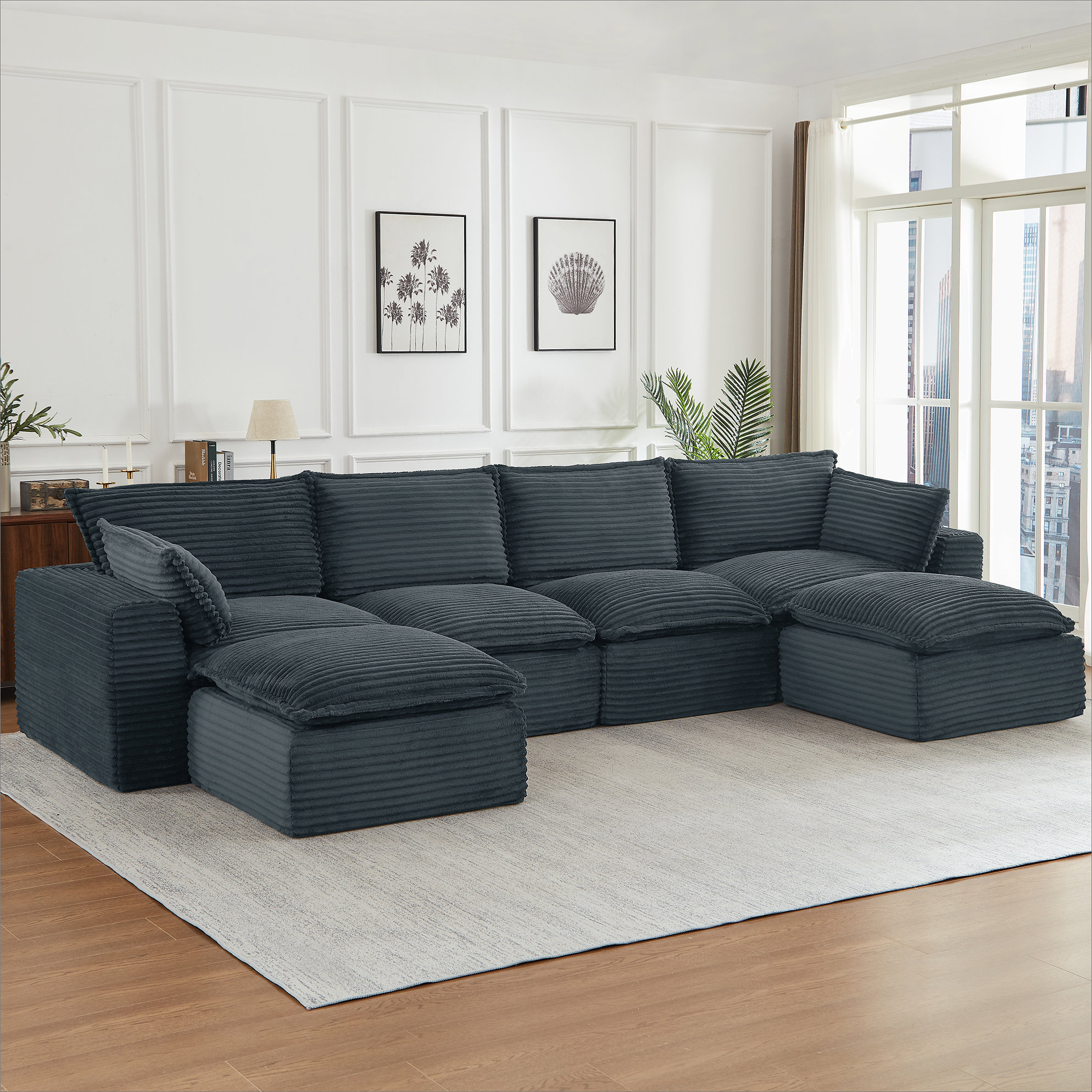 Latitude Run® Cloud Sectional Couches for Living Room, Convertible U ...