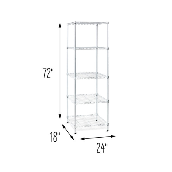 Wayfair Basics® Alexandrina 3-Tier Shelving Unit (72" H X 24" W X 18" D ...