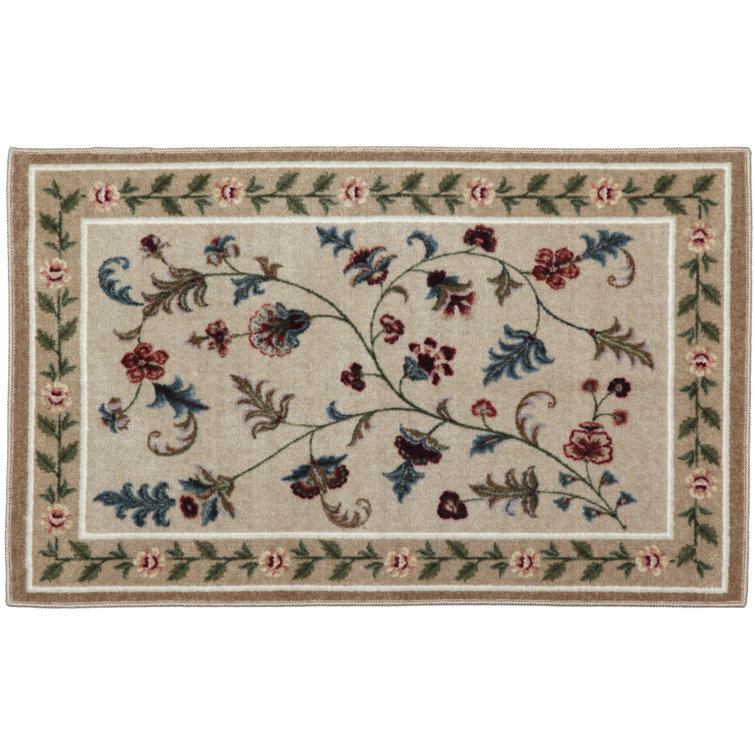 Brumlow Mills Farrah Floral Toffee Area Rug & Reviews | Wayfair