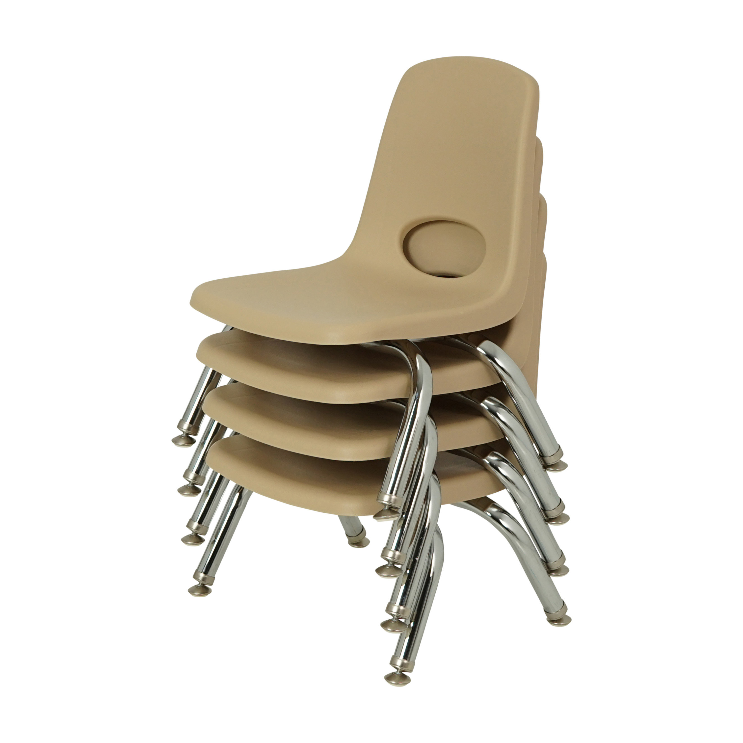 Factory Direct Partners 8" Stack Chair with Swivel Glides 4-Pack | Wayfair