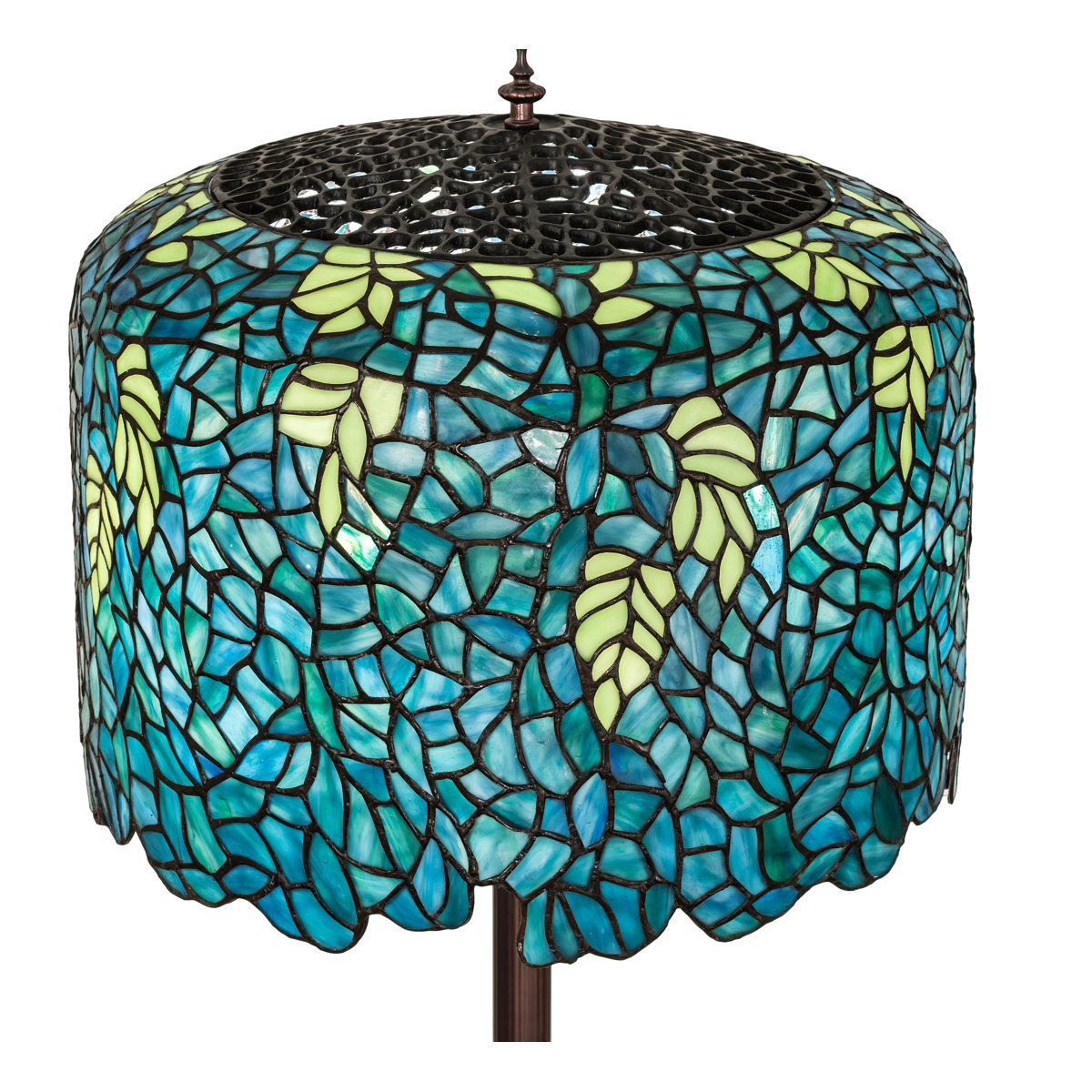 Meyda Lighting 62" High Tiffany Wisteria Floor Lamp | Perigold