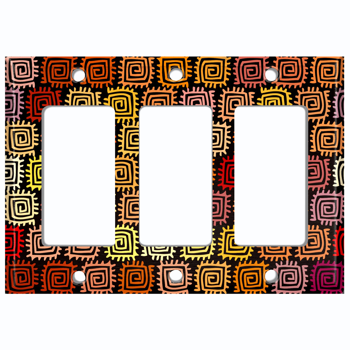 WorldAcc African Tribal 3-Gang Toggle Light Switch Wall Plate | Wayfair