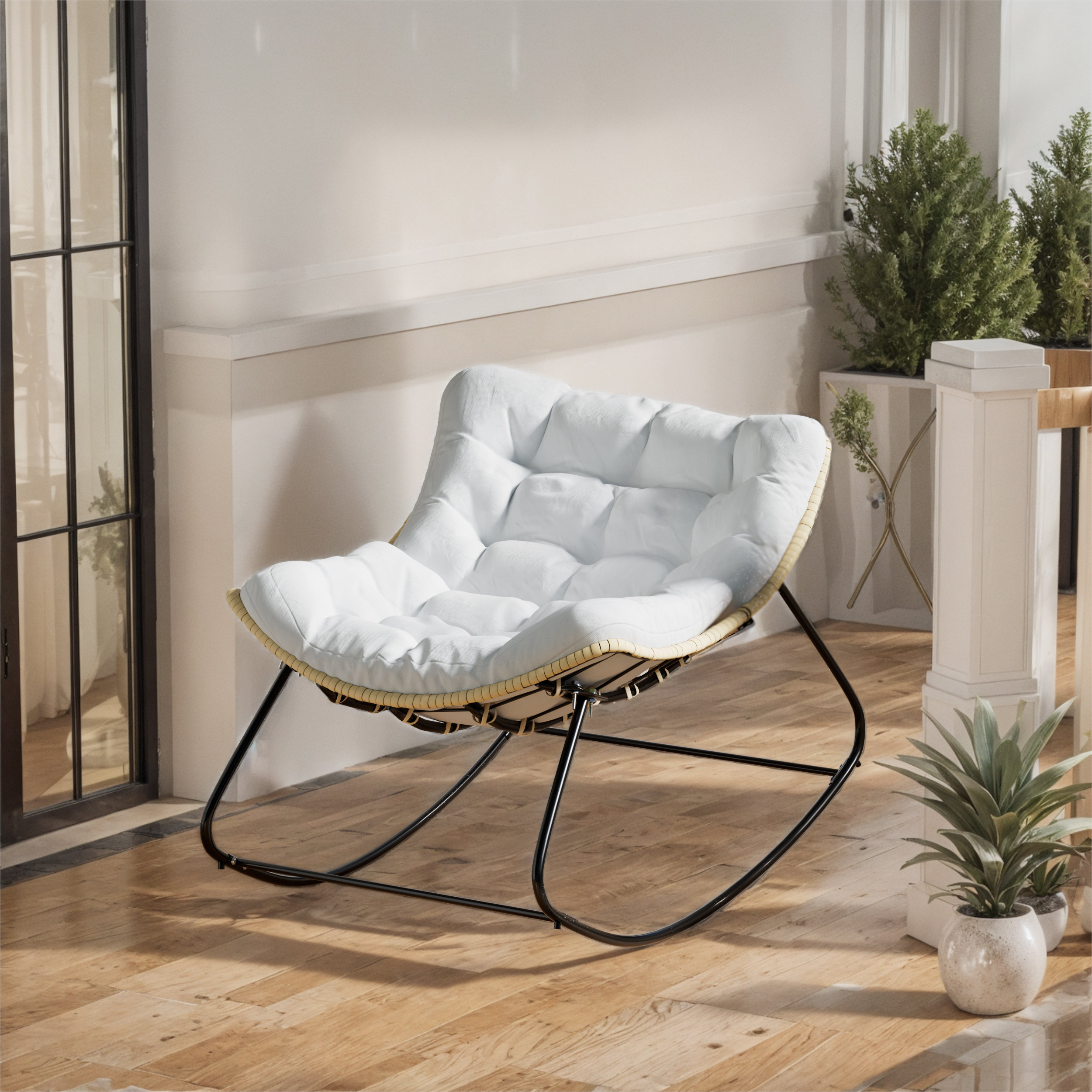 George Oliver Marijan Outdoor Rocker Chair | Wayfair