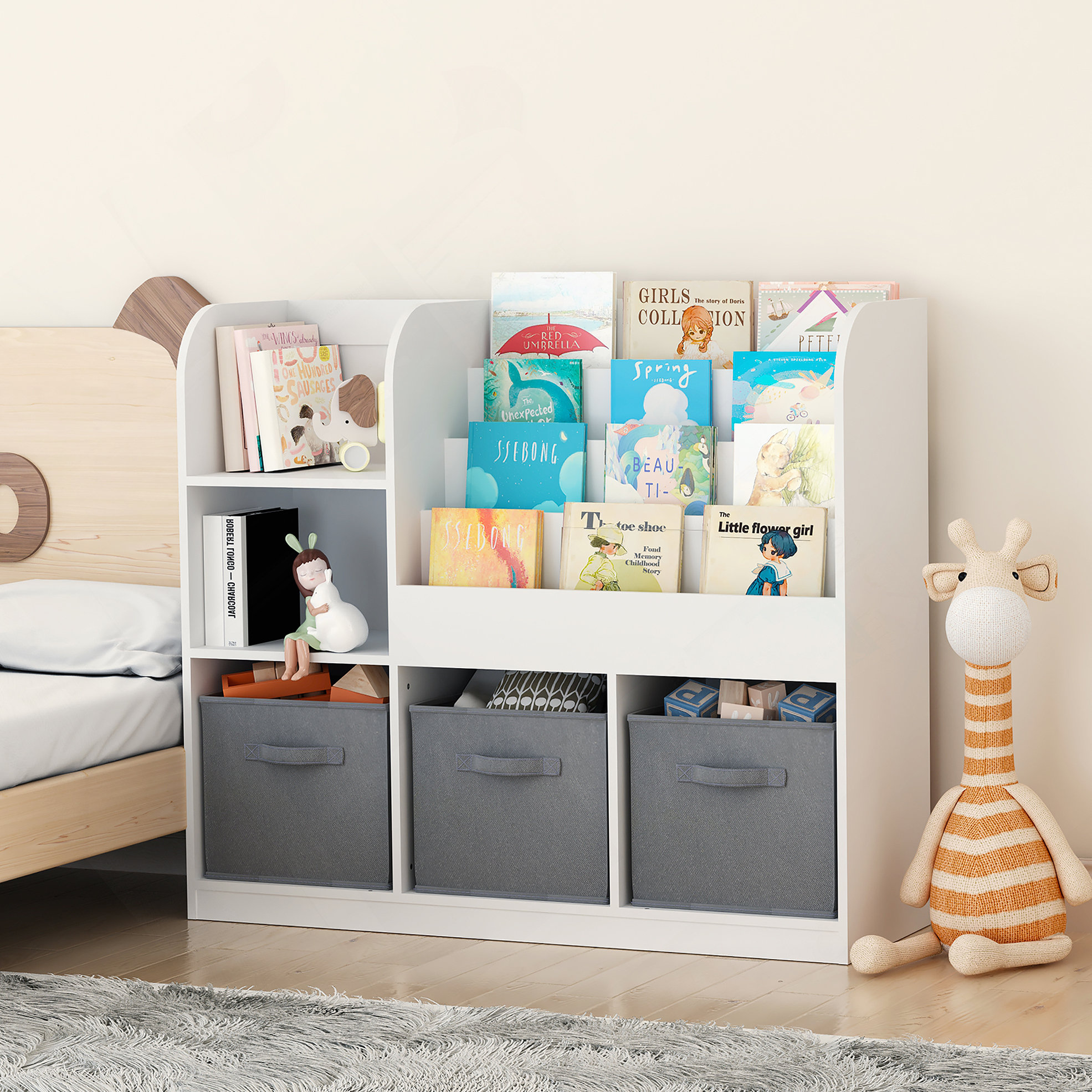 Wrought Studio Kids Bookcase And Bookshelf, Multifunctional Bookcase ...