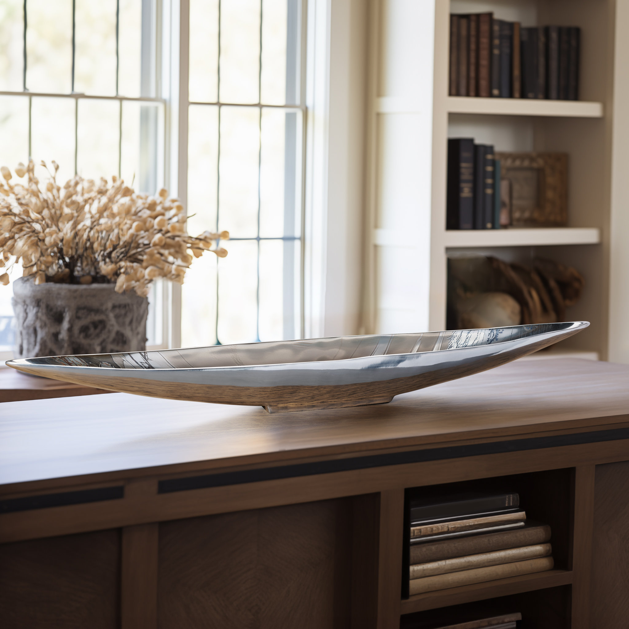 Wade Logan® Anges Handmade Aluminum Boat-Shaped Decorative Bowl ...