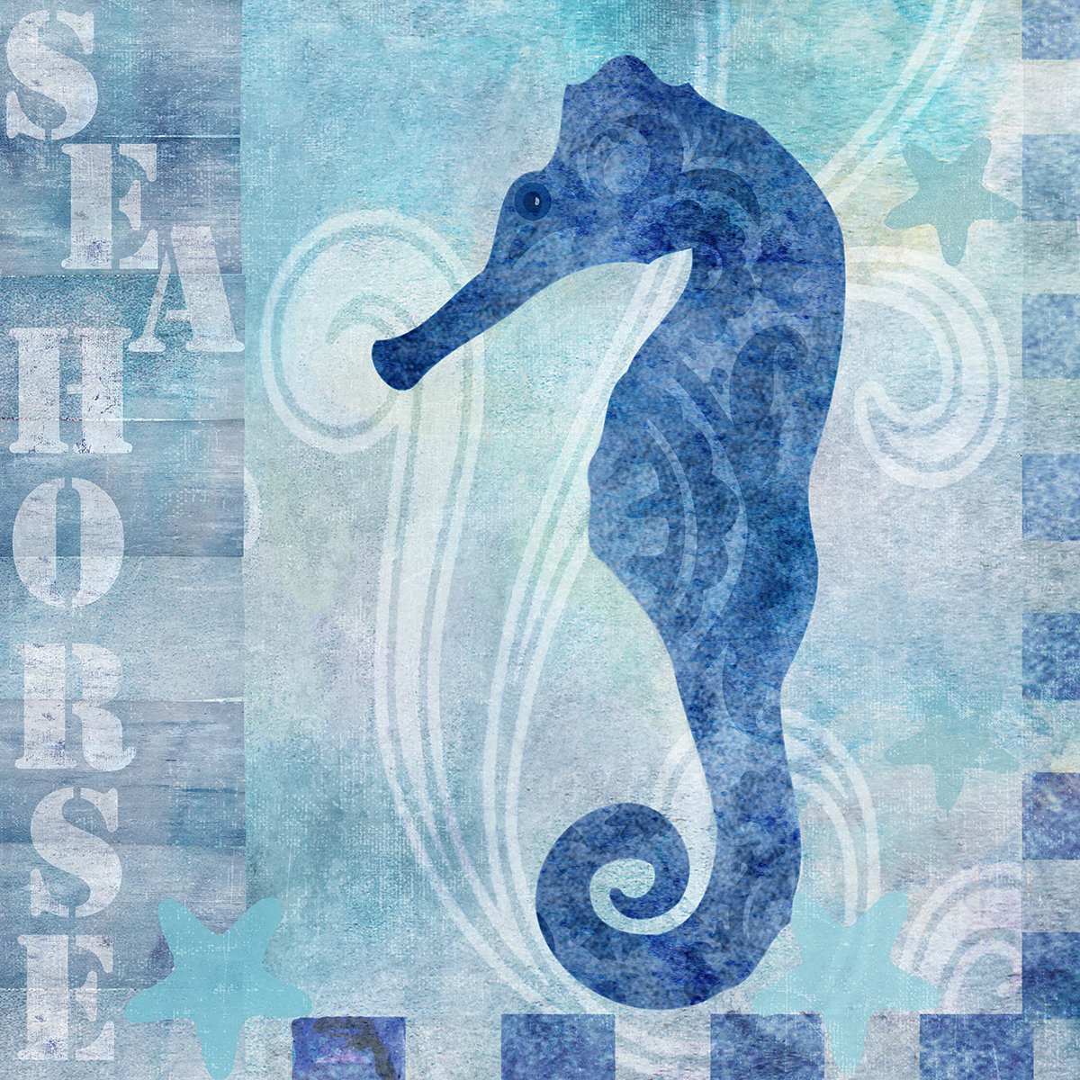 Buy Art For Less 'Seahorse' by Jill Meyer Framed Graphic Art on Wrapped ...