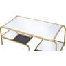 Mercer41 Coffee Table in Gold & Mirror | Wayfair
