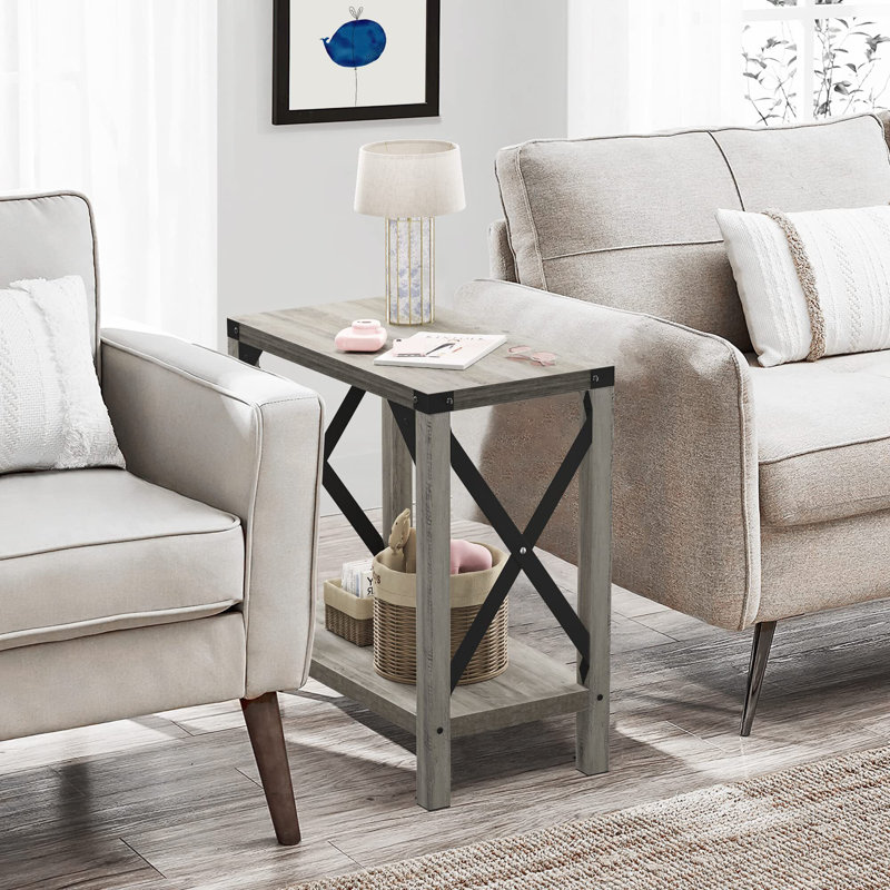 Gracie Oaks Trecia Solid Wood Top End Table & Reviews | Wayfair
